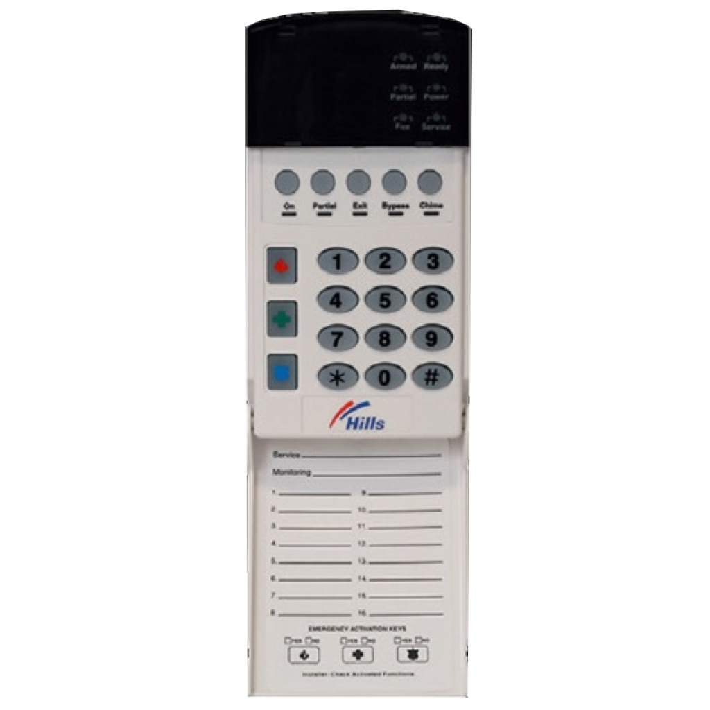 HILLS Vertex 8 Zone LED Codepad (NX-1508) – SecurityEyes Australia Pty Ltd