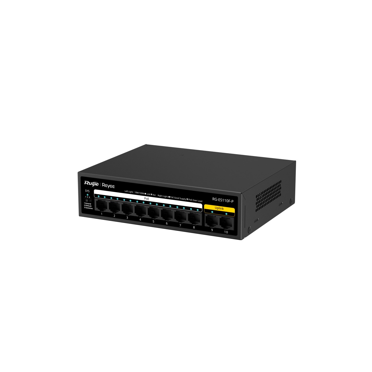 Ruijie Reyee – 10-Port 10/100 Mbps Unmanaged PoE Switch – SecurityEyes ...
